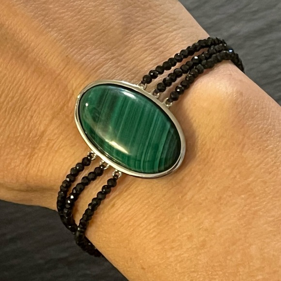 Malachite | Jewelry | Native Malachite Oval Cut Gemstone With Black ...